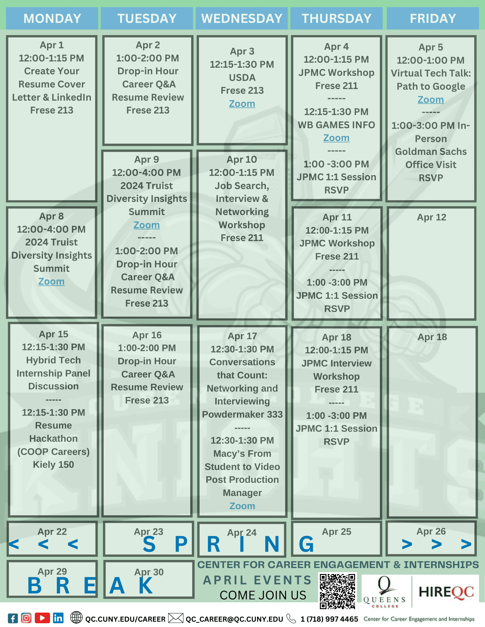 Workshops - Center for Career Engagement and Internships