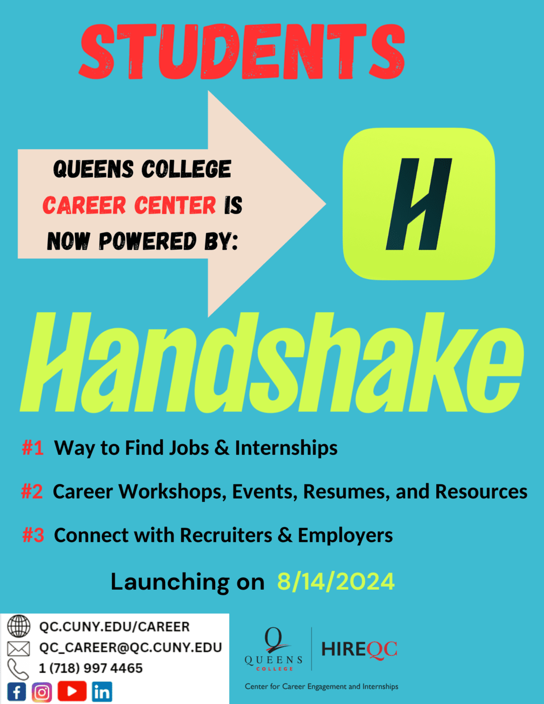 Moving to Handshake - Center for Career Engagement and Internships