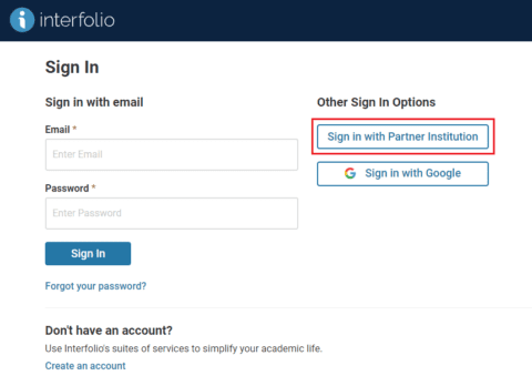 Signing In to Interfolio - Interfolio