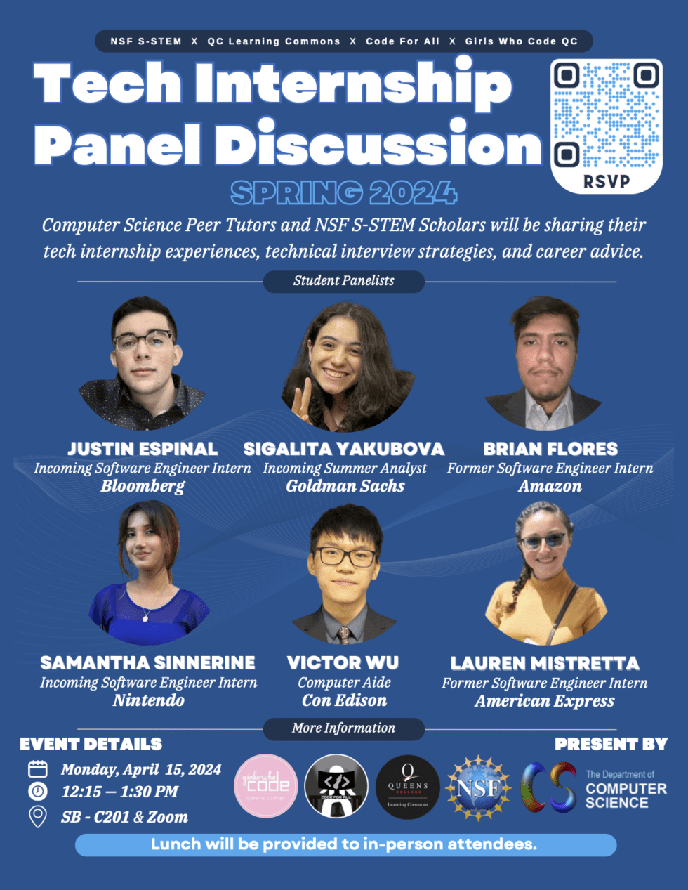 SP24 Student-led Tech Internship Panel Discussion - QC Learning Commons