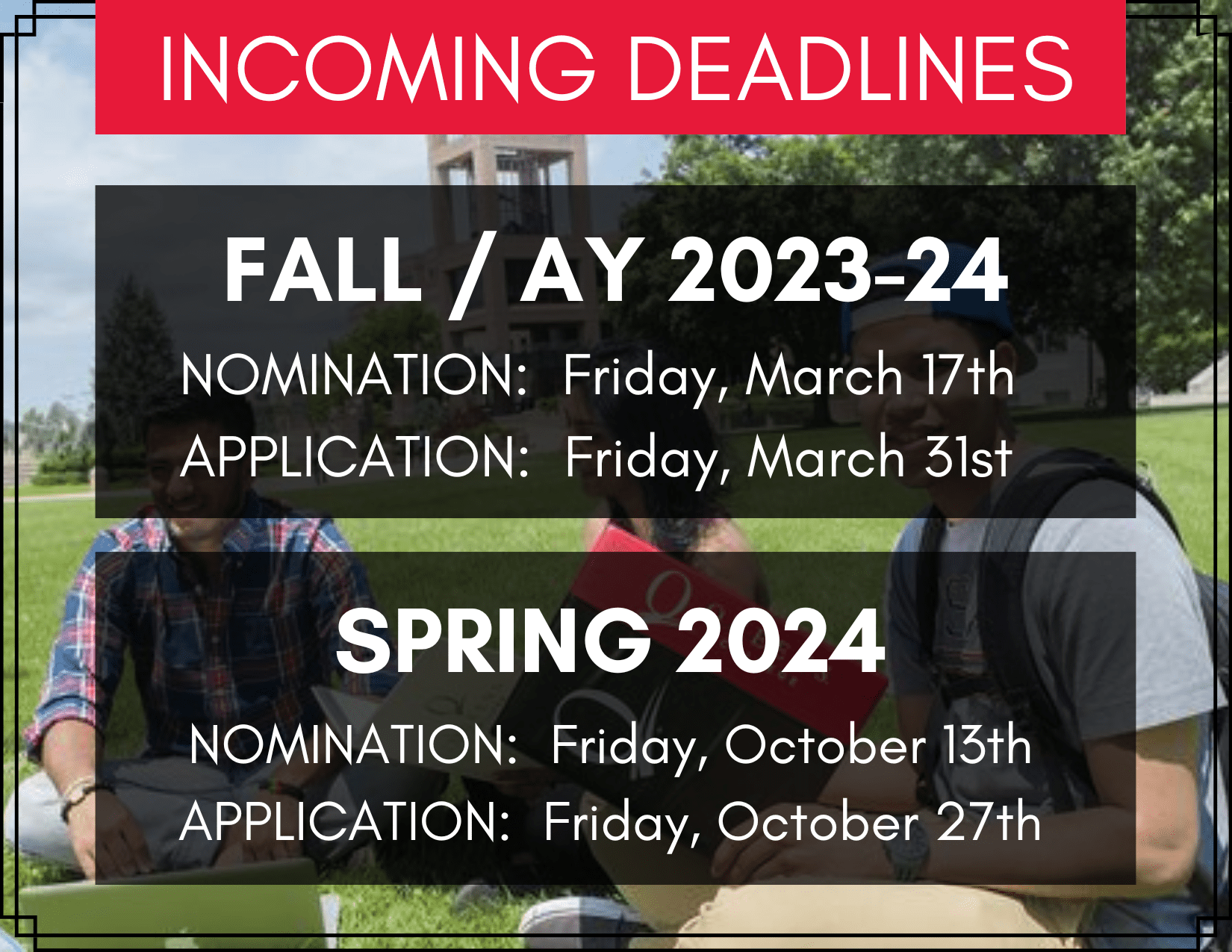 Incoming Exchange Student Applicants - Study Abroad