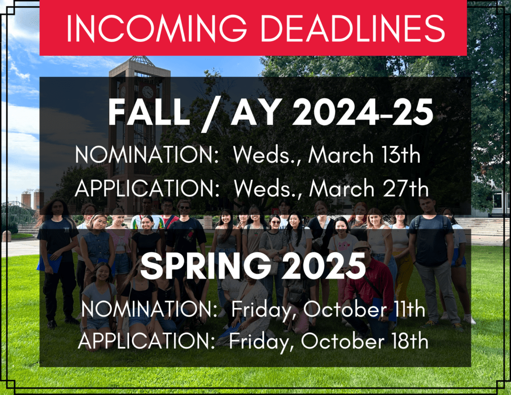 Incoming Exchange Student Applicants - Study Abroad