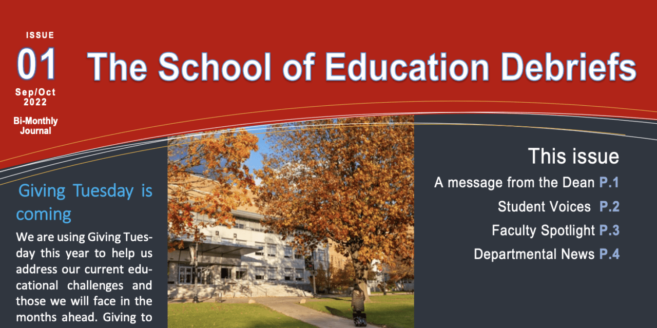 The School of Education - School of Education