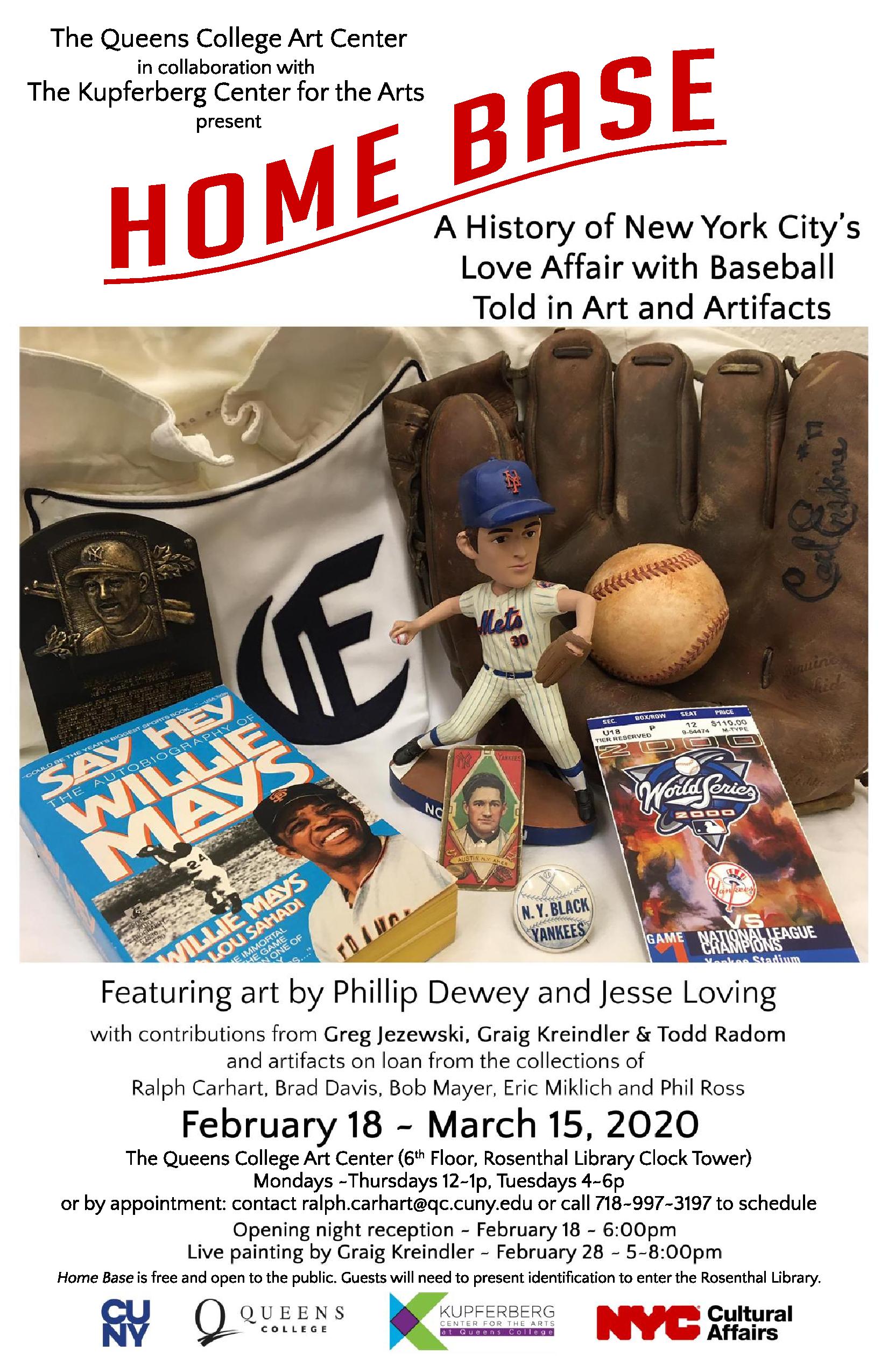 Baseball Art and Artifacts in the QC Art Center - Library